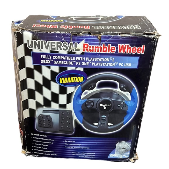 Video Games & Consoles | Universal Rumble Wheel And Peddles Open Box ...
